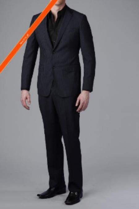 Mens 36 Long Suit - Size 36L Dark Navy Blue Suit – OvercoatUSA