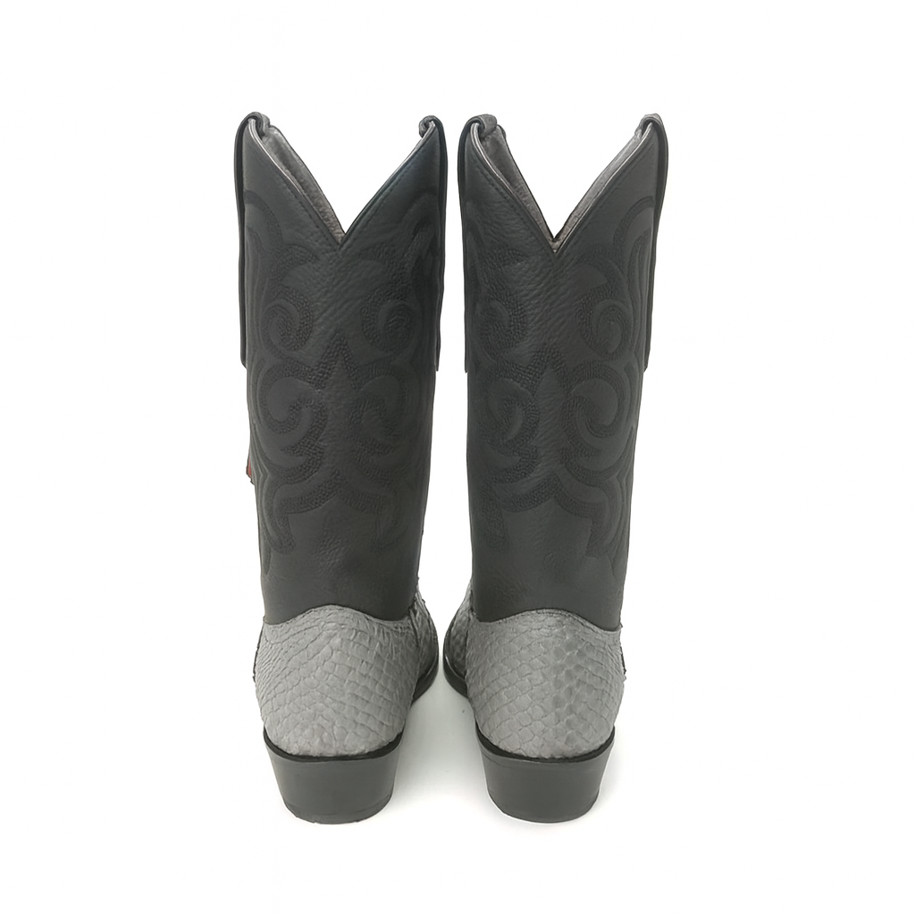 J Toe Cowboy Boots - J Toe Western Boots - Los Altos Grey J-Toe Genuin ...