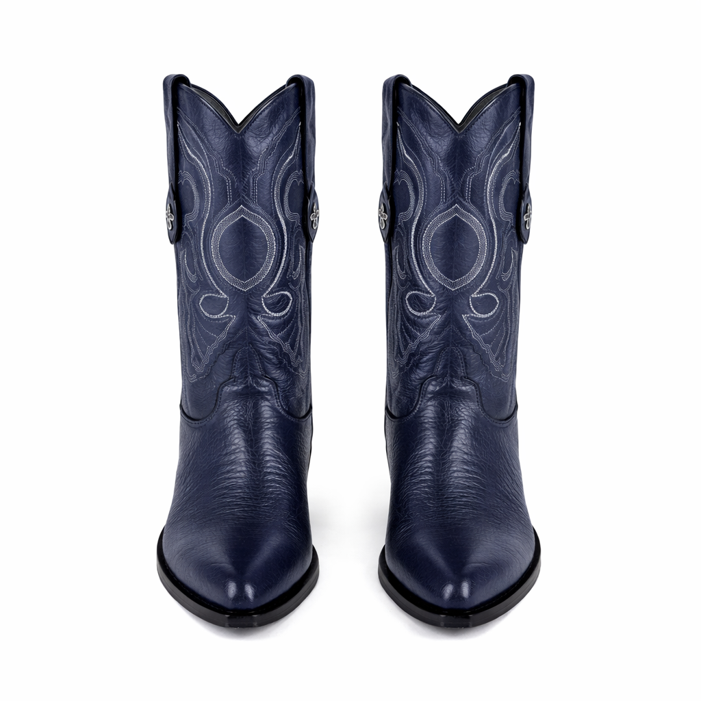 J Toe Cowboy Boots - J Toe Western Boots - Los Altos Navy J-Toe Genuin ...