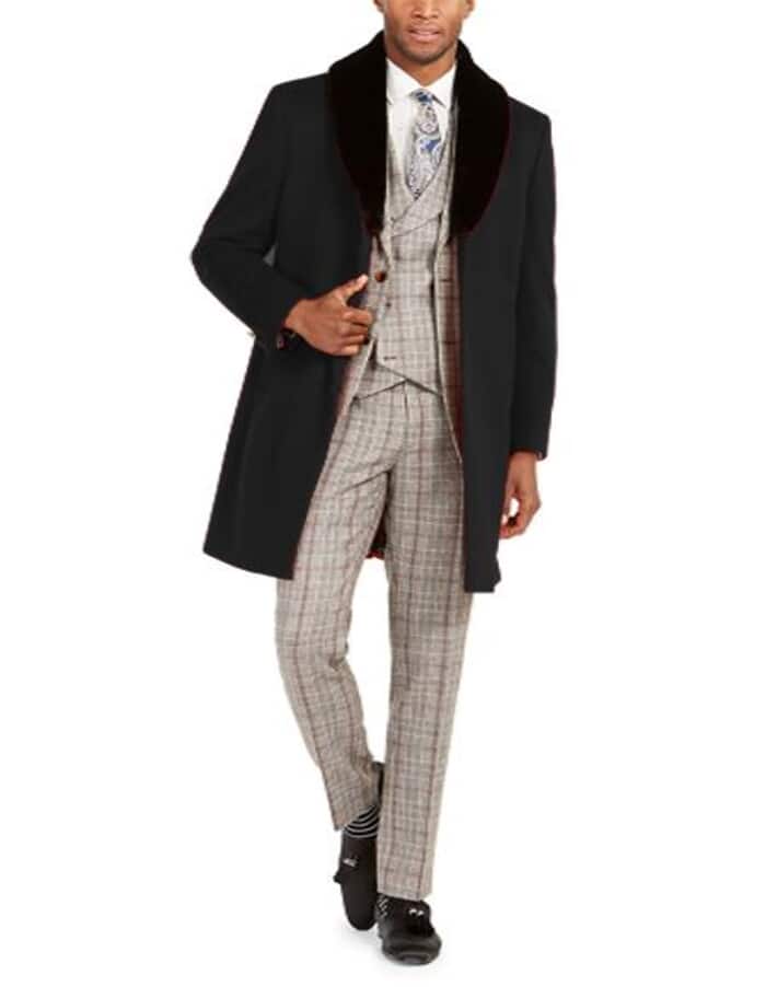 Men's Classic fit Trim Overcoat Three Quarter Length Coat – OvercoatUSA