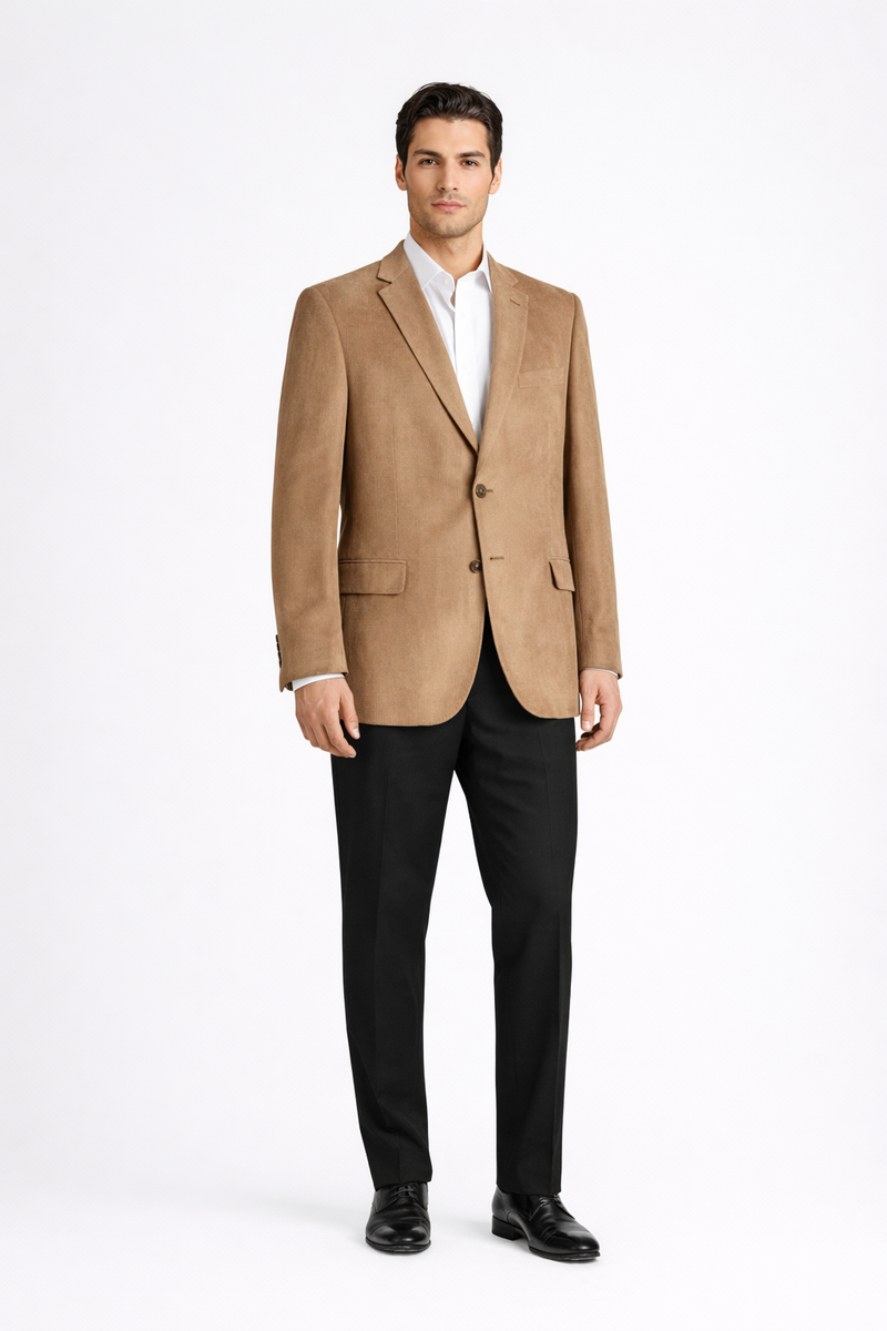 Mens Extra Long Camel Blazer - Mens Extra Long Sport Coat – OvercoatUSA