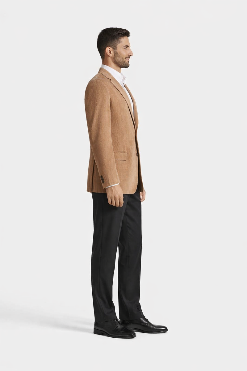 Mens Extra Long Camel Blazer - Mens Extra Long Sport Coat – OvercoatUSA