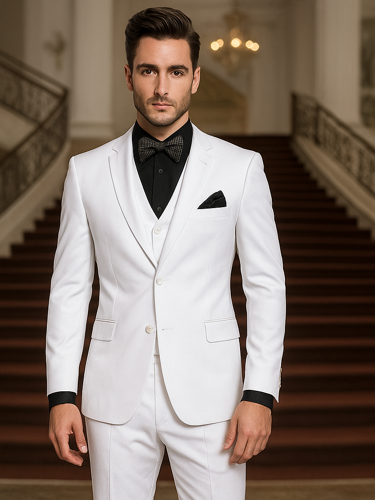 Mens John Travolta Saturday Night Fever Disco Suit in White – OvercoatUSA