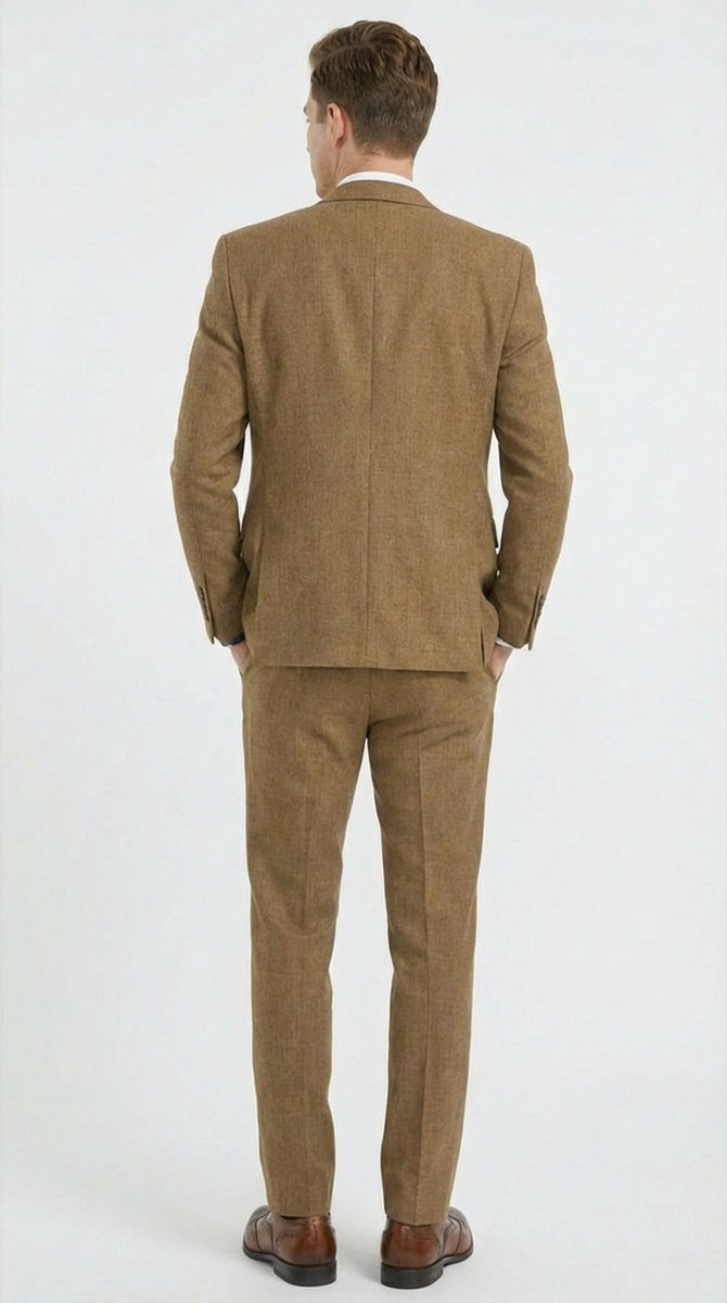 Mens Mocca Brown Taupe textured 1920s Great Gatsby Inspired Suit – Vin ...