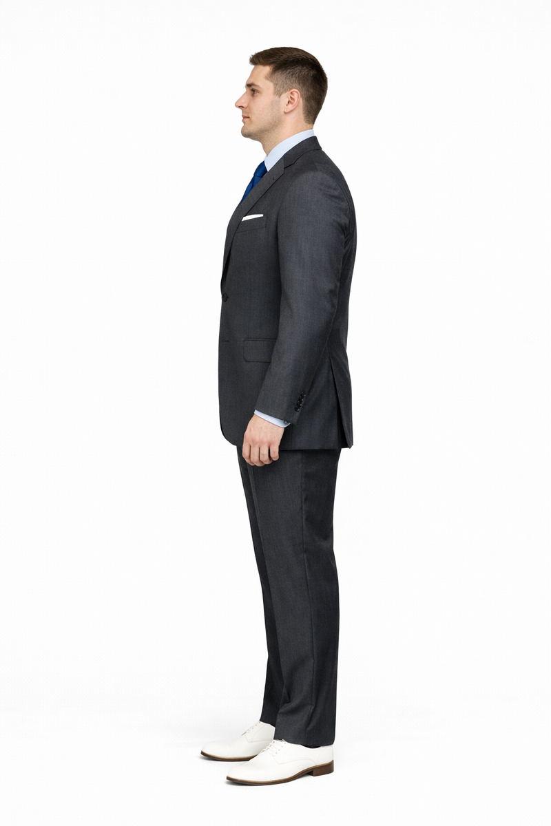 Men's Spectre Two Piece Suit Charcoal Grey James Bond Outfit – OvercoatUSA
