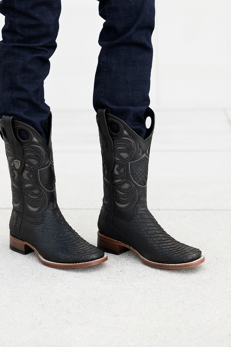 Men's Wild West Python Skin Rodeo Toe Boot 2818G5705 – OvercoatUSA