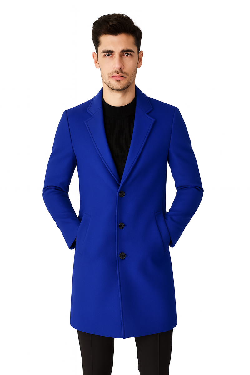 Mens Royal Blue Peacoat - Royal Blue Peacoat – OvercoatUSA