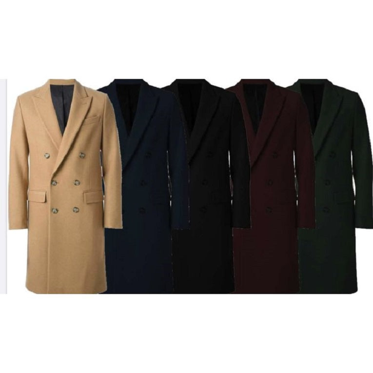 Mens Overcoat- Multi color Double Breasted Alberto Nardoni – OvercoatUSA