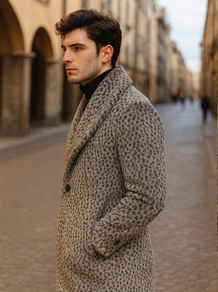 1920s Inspired Gangster Pimp Coat – Leopard Faux Fur Full Length Vinta ...
