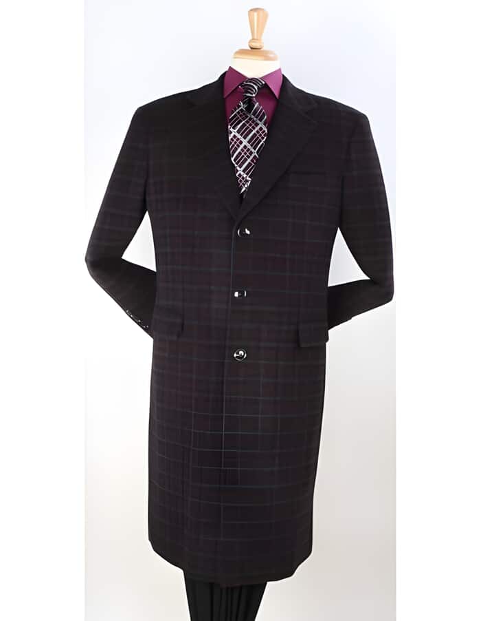 Plaid Pattern ~ Windowpane Wool Overcoat – OvercoatUSA