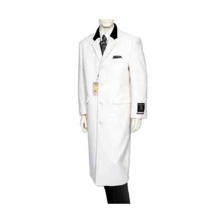 Full length White mens cashmere overcoats Top Coat – OvercoatUSA