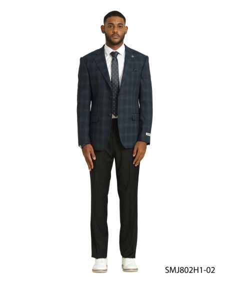 Stacy Adams Men's Hybrid Fit Sport Coat - Glen Plaid Pattern – OvercoatUSA