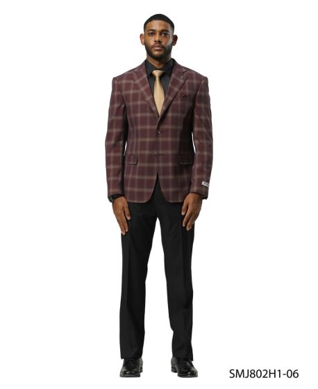 Stacy Adams Men's Hybrid Fit Sport Coat - Glen Plaid Pattern – OvercoatUSA
