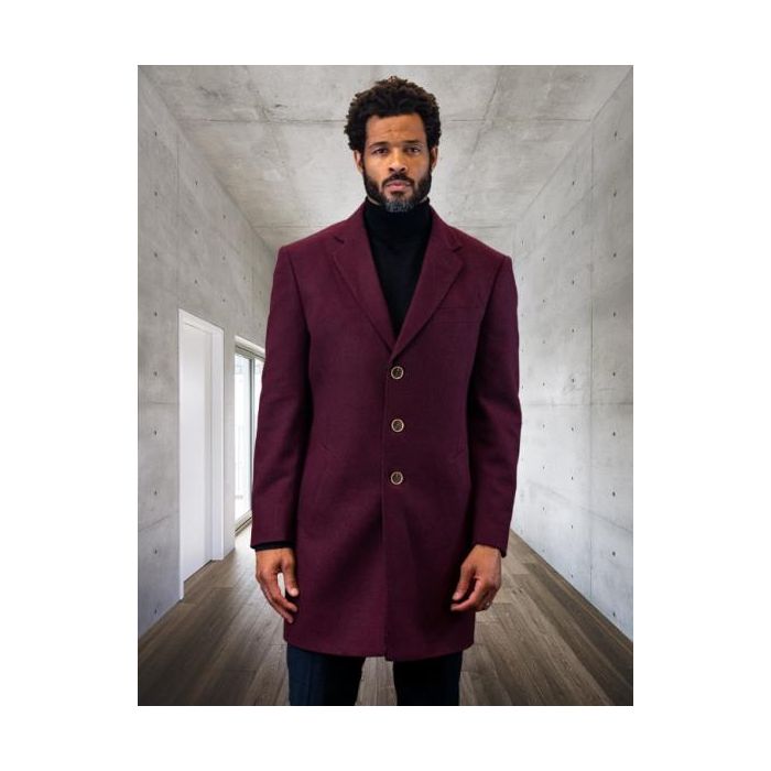 Statement Burgundy Overcoat – OvercoatUSA