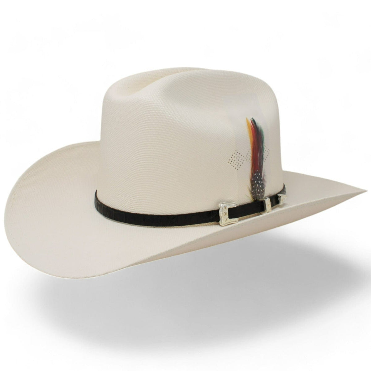 Tombstone 1,000X Sinaloa Hat with Feathers Brim 3 1/2" TOM-1000XC3 ...
