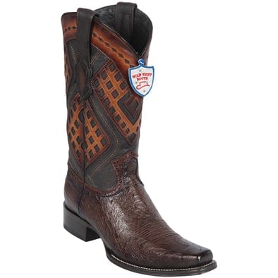 Men's Wild West Smooth Ostrich Square Toe Boots 27697 – OvercoatUSA