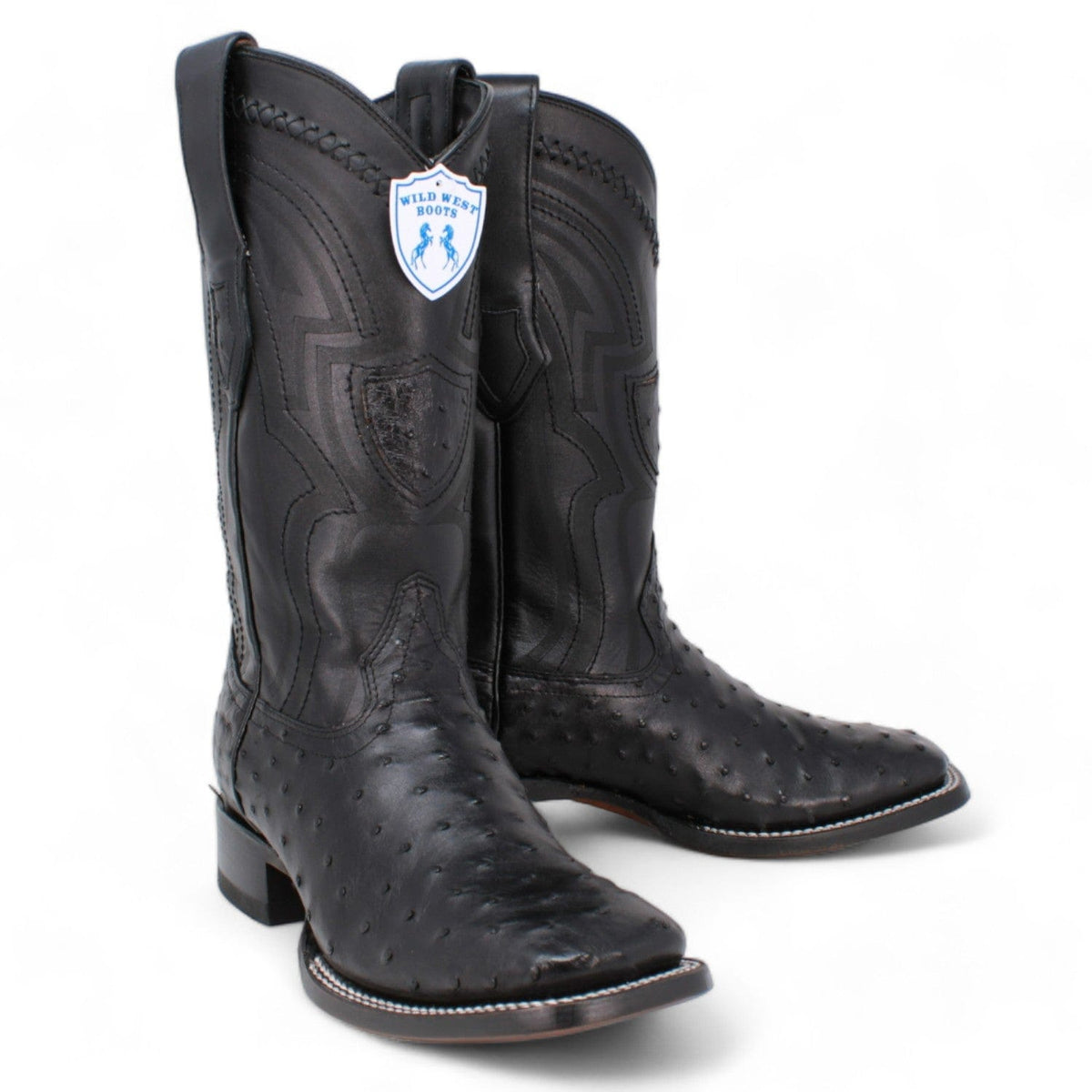 Men's Wild West Ostrich Skin Ranch Toe Boots 2824L03 – OvercoatUSA