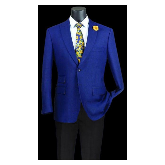 Blue Plaid Blazer - Mens Blue Windowpane Sportcoat – OvercoatUSA