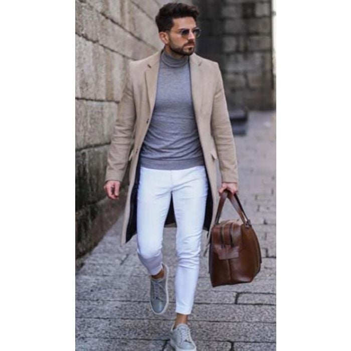 Mens Wool Car Coat - Tan Driver Coat – OvercoatUSA
