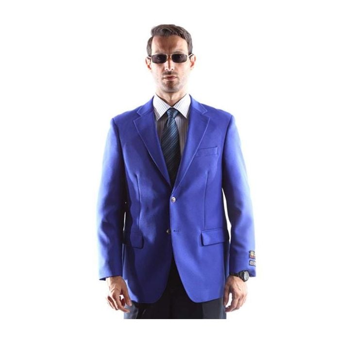 Mens Extra Long Blue Blazer - Mens Extra Long Sport Coat – OvercoatUSA