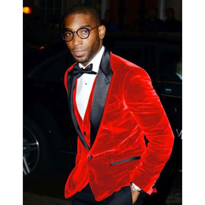 Mens Red Velvet Dinner Jacket - Mens Evening jackets - Tuxedo Dinner J ...
