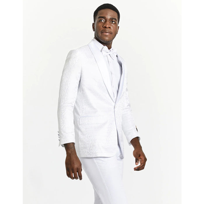 Mens Slim Fit Swirl Paisley Prom Dinner Jacket – OvercoatUSA