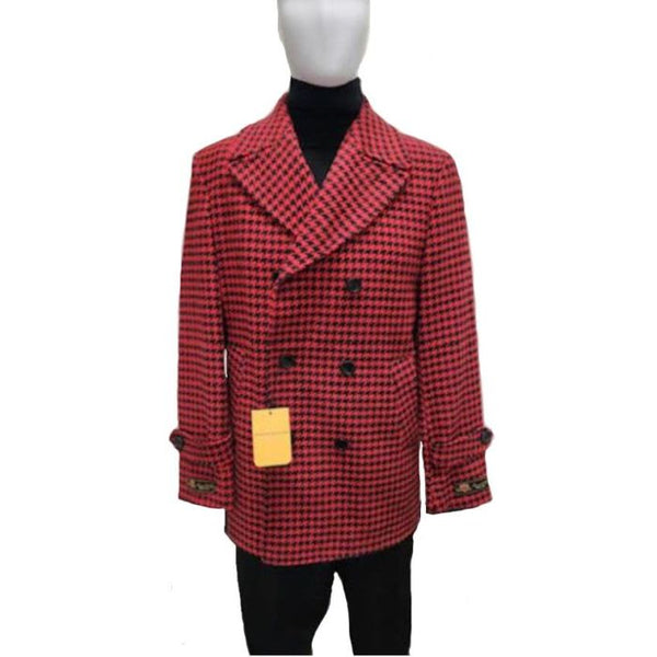 Men's Wool Red Car Coat - Driver Coat – OvercoatUSA